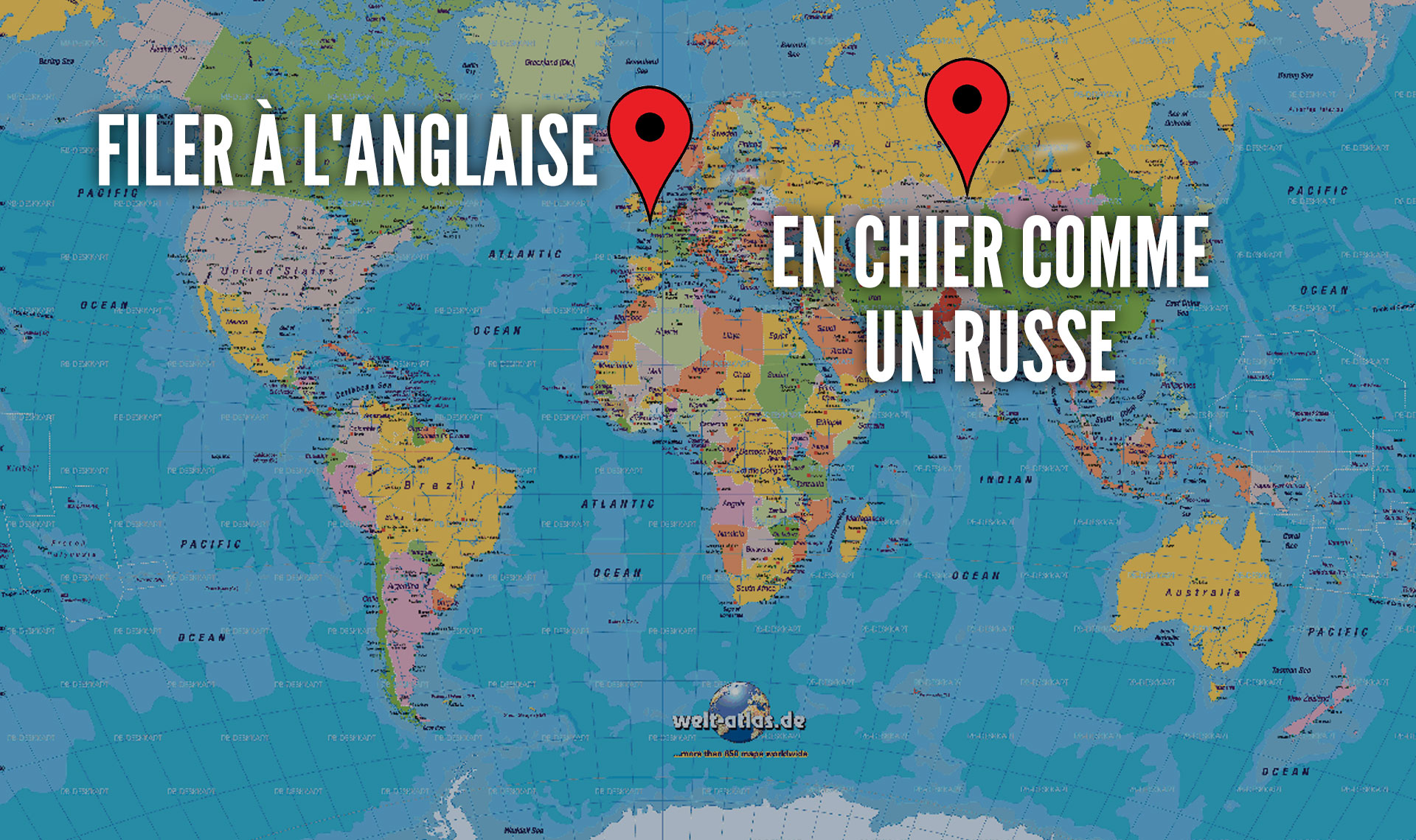 Top 20 des expressions faciles à localiser sur une mappemonde