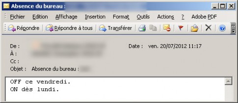 Top 10 des vrais messages d’absences de bureau