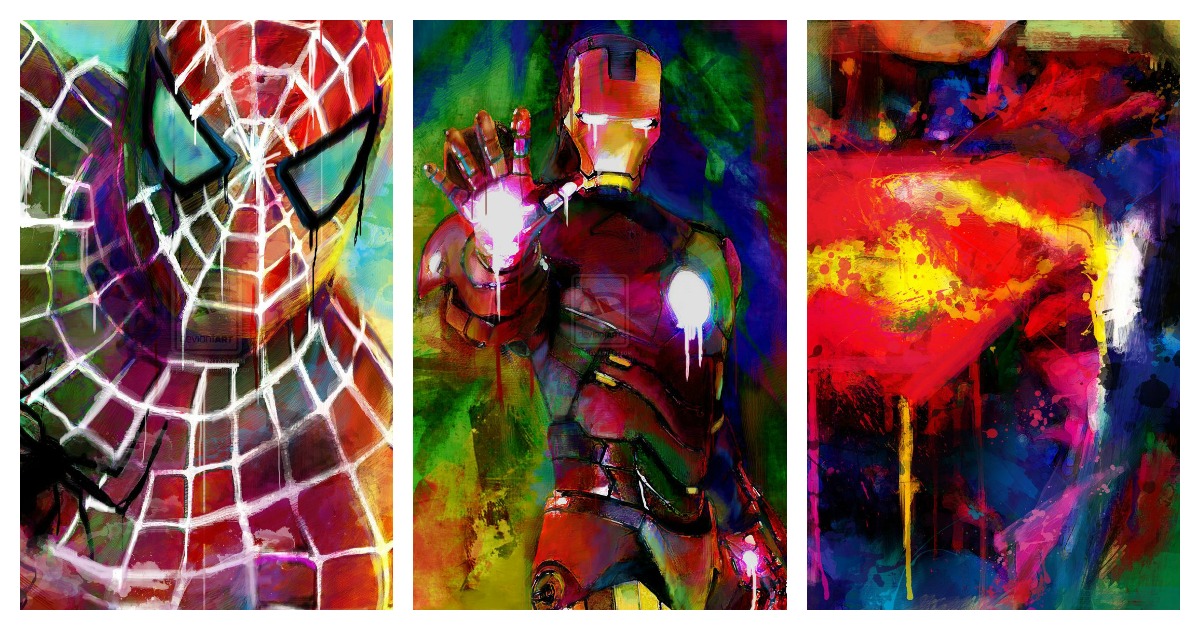 Top 10 des super-héros à exposer de Jason Oakes, les comics peints à l ...