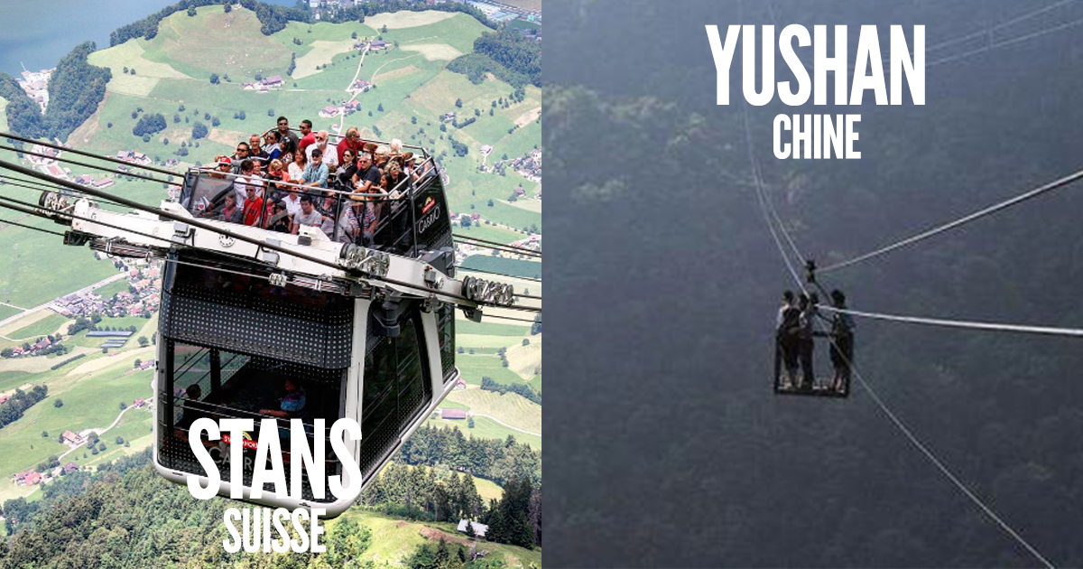 Top 10 des téléphériques les plus originaux, les remontées qui déglinguent