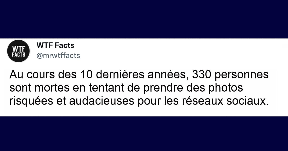 Top 20 des infos les plus surprenantes du compte @mrwtffacts