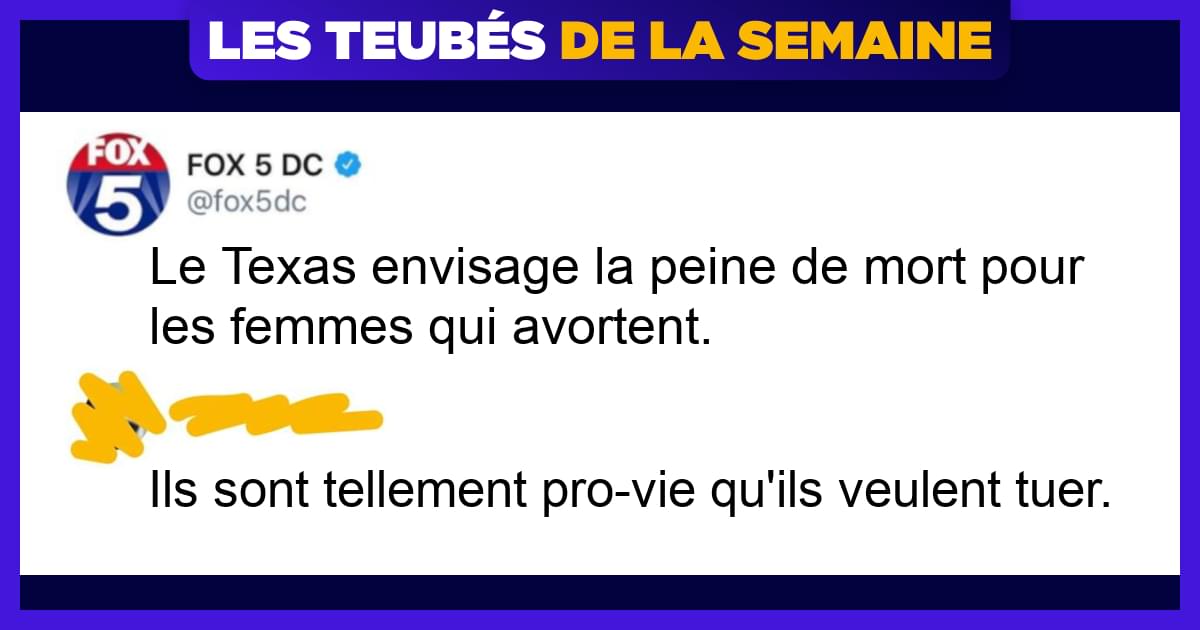 Top 10 des gens les plus teubés de la semaine, épisode 150