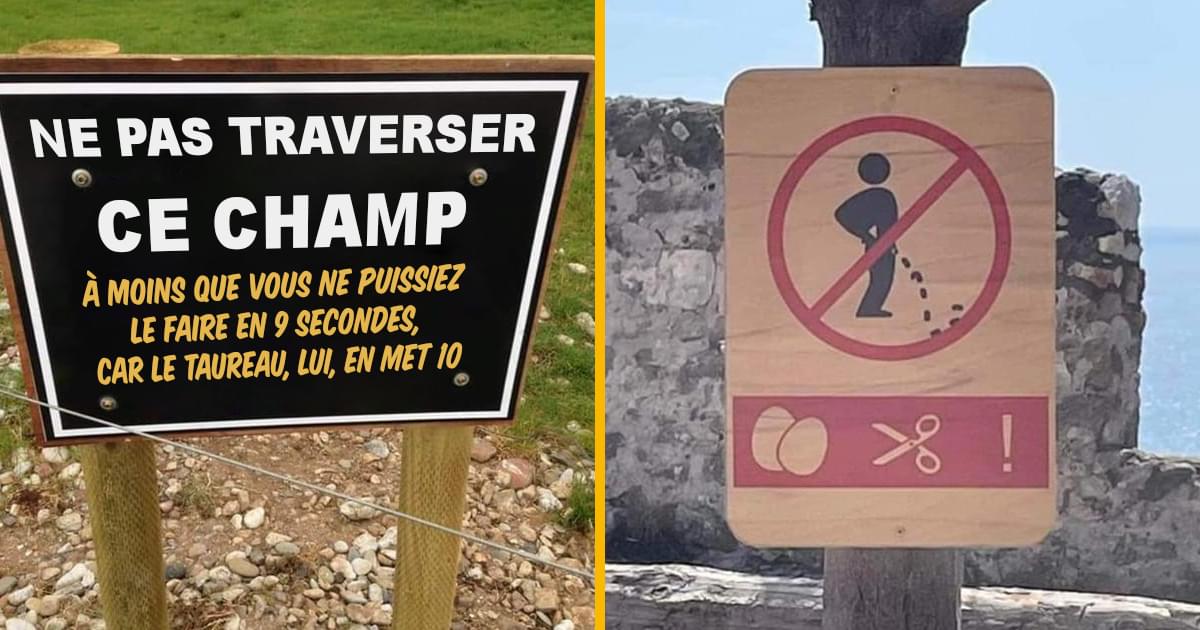 Top 12 des panneaux les plus drôles vus dans la rue, les gens sont marrants